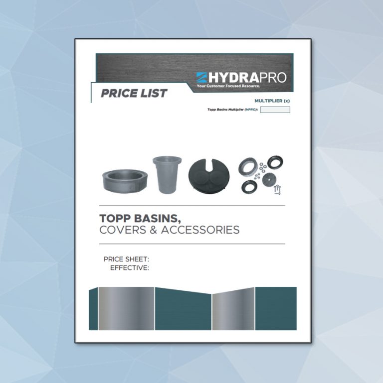 TOPP Basins, Covers & Accessories - HydraPro