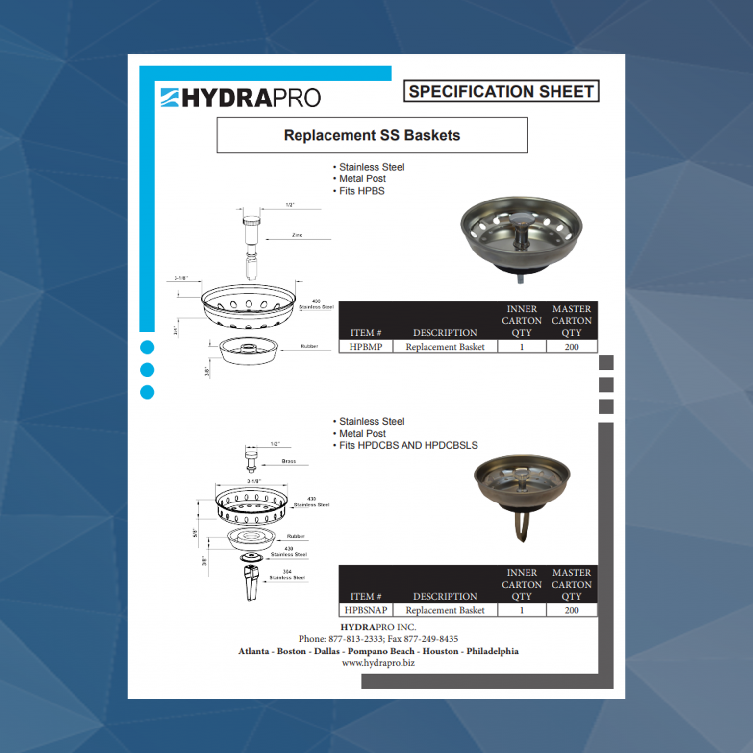 Basket Strainers - HydraPro