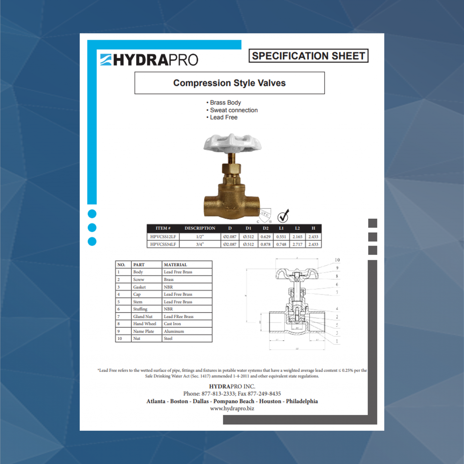 Compression Style Valves - HydraPro