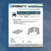 12" Rectangular Meter Box with Black Reader Lid - HydraPro