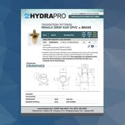 CPVC x BRASS Female Transition Drop-Ear - HydraPro