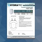 Elongated Plastic Toilet Seat (White) - HydraPro
