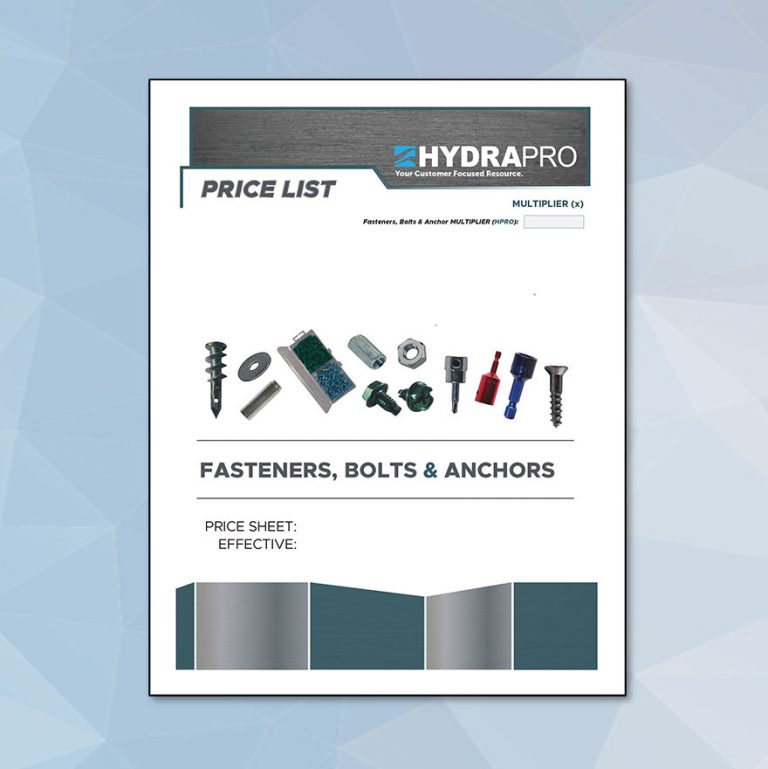 Fasteners, Bolts & Anchors - HydraPro